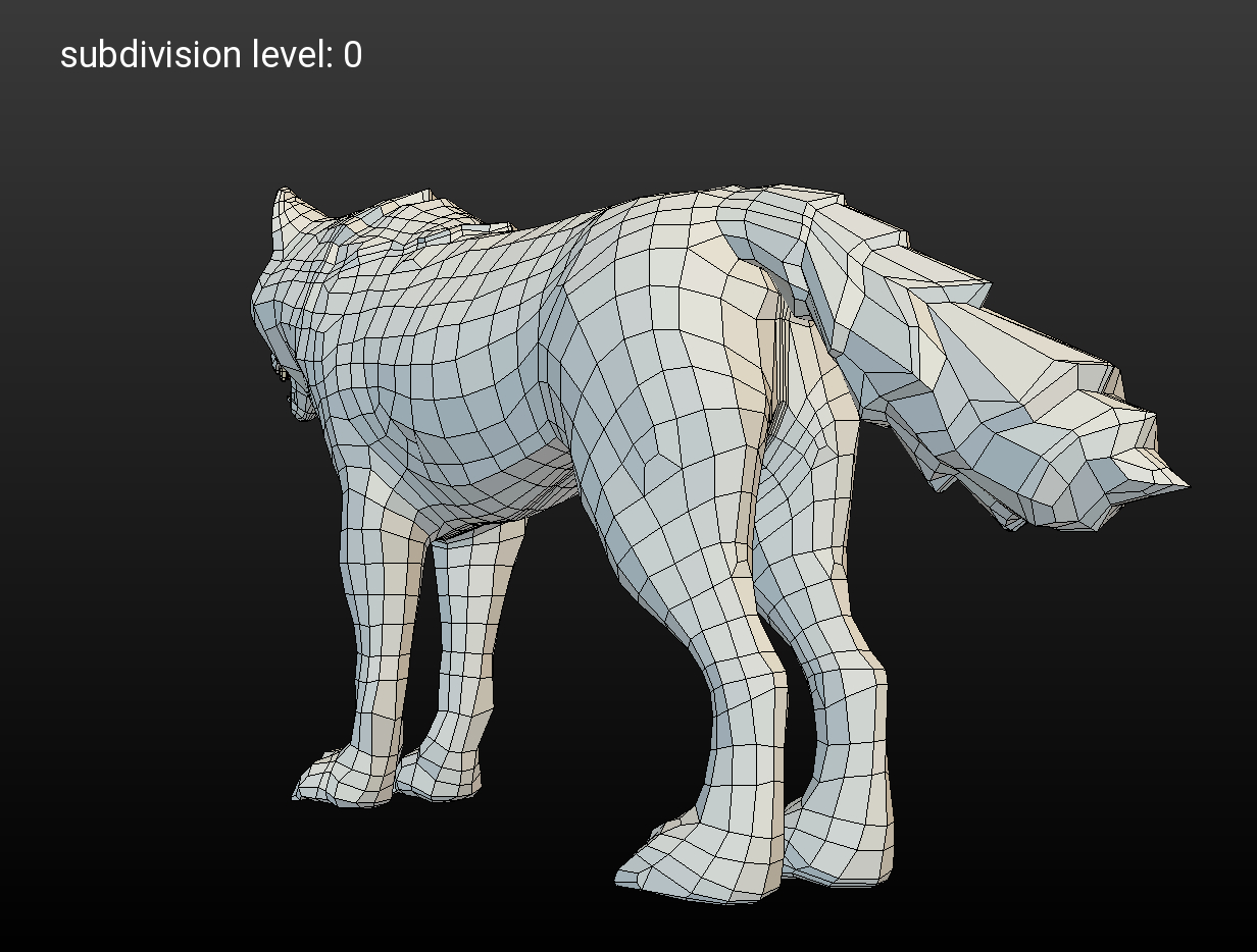 3d wolf model
