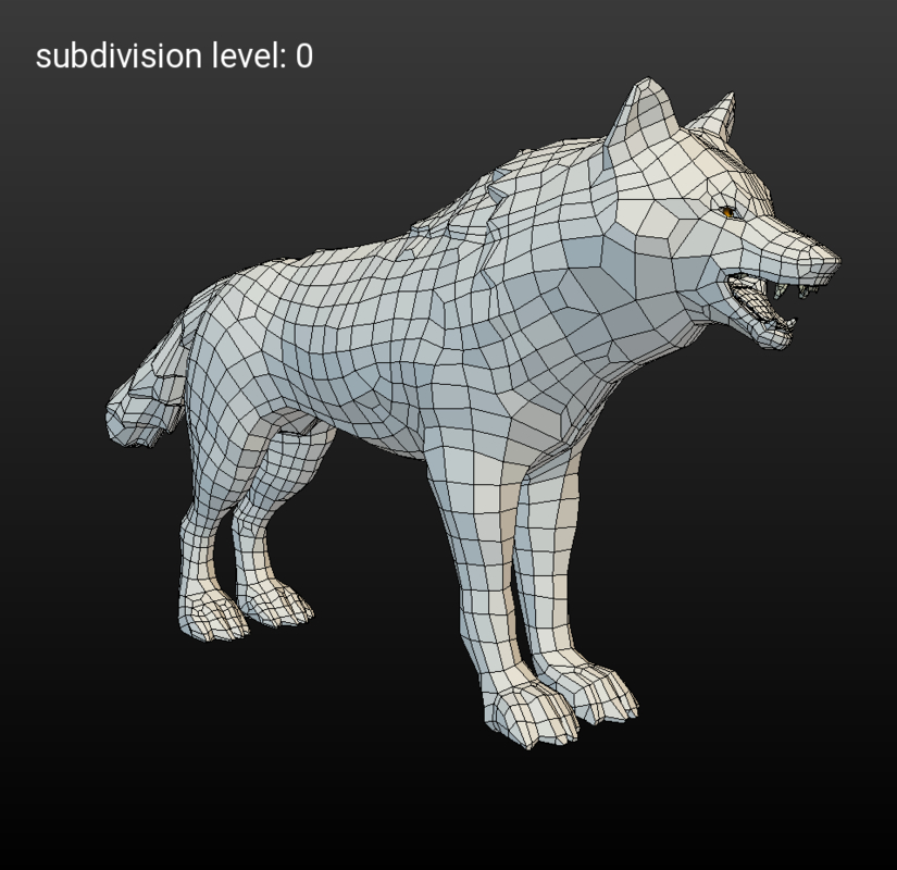 3d wolf model