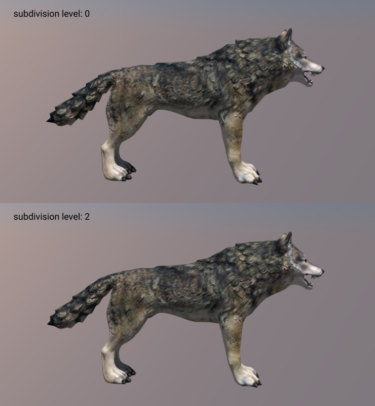 3d wolf model