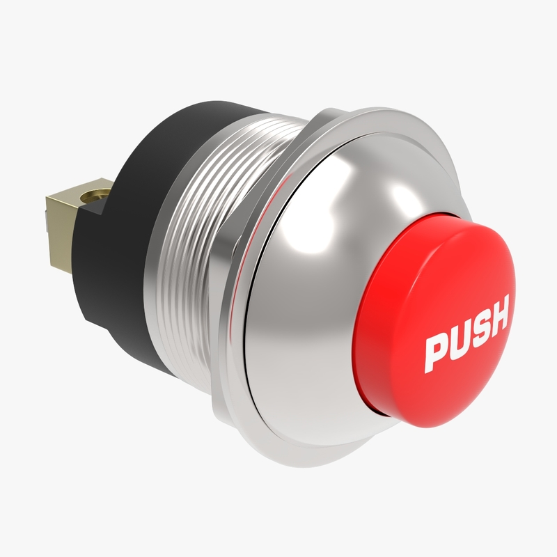 3d push button red