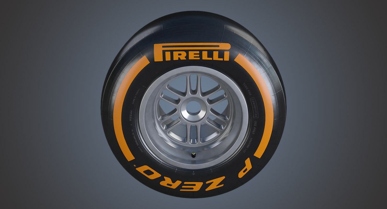formula1 wheel pirelli pzero 3d model