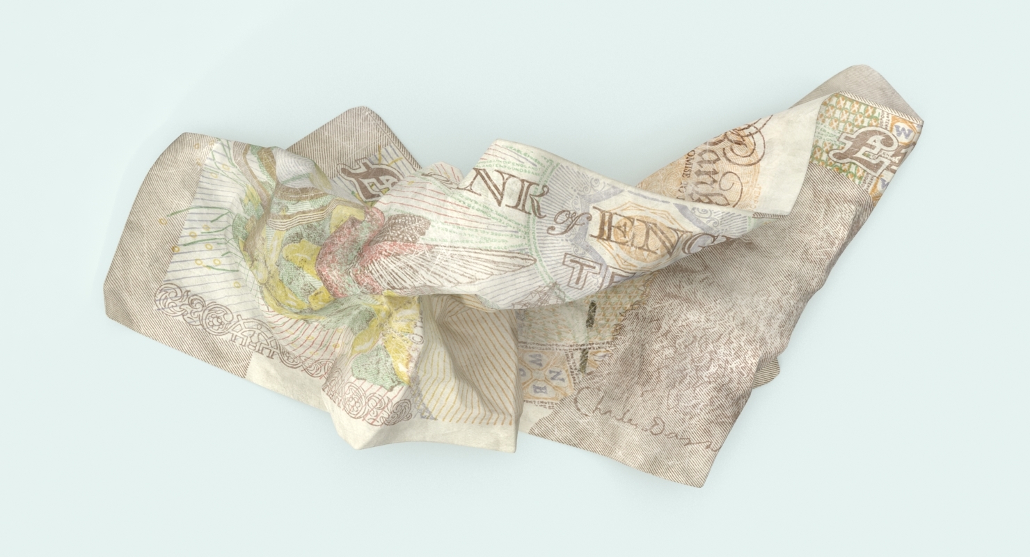 10 pound note crumpled max