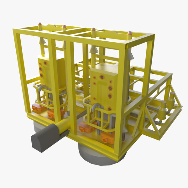 tension leg platform 3d model
