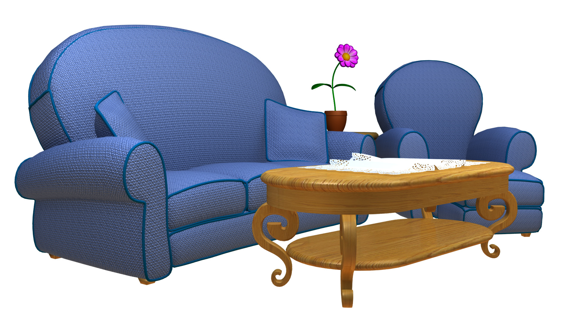 3d cartoon sofa model