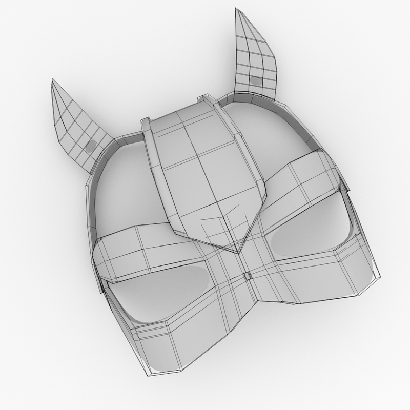 cat mask 3d model