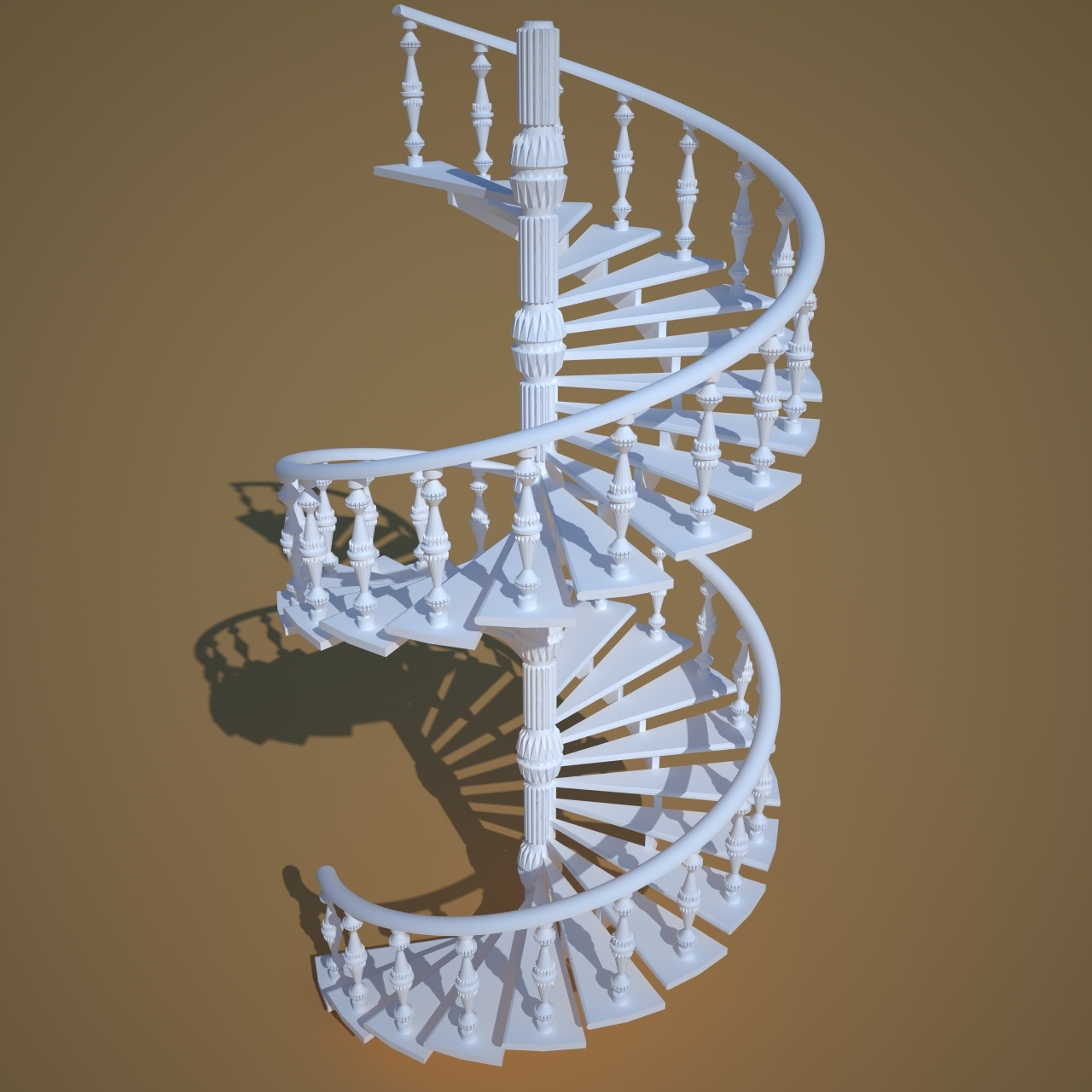 3d spiral stair model