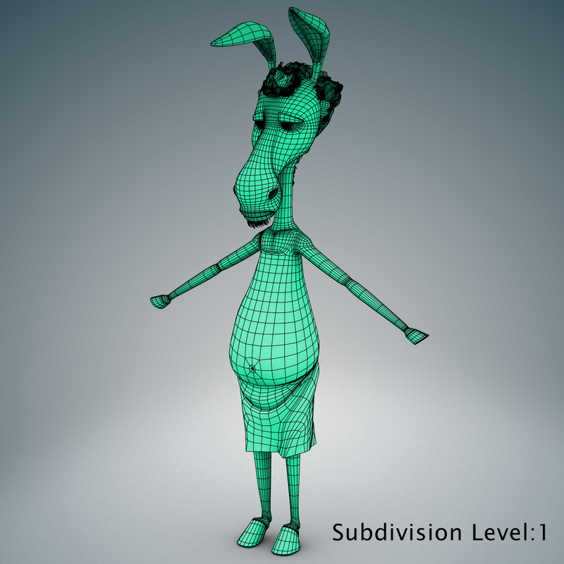3d humanoid donkey