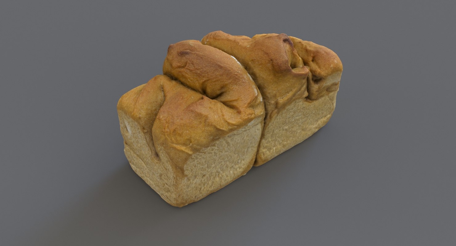 free scanned bread 3d model