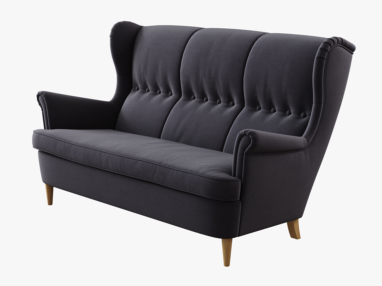 3d max ikea strandmon three-seat sofa