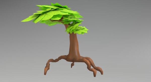 3d fantasy cartoon tree model