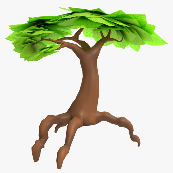 3d fantasy cartoon tree model