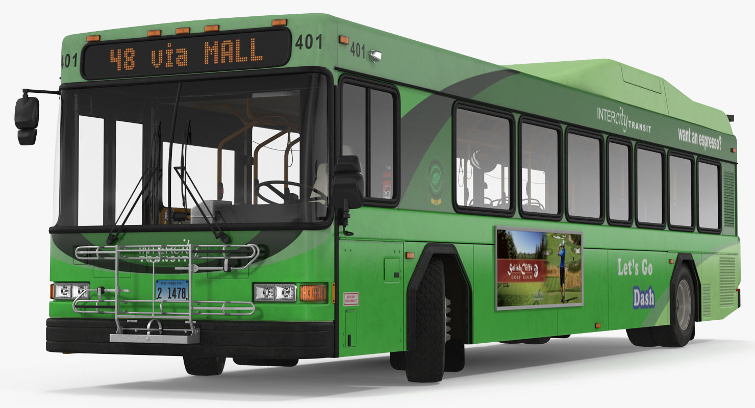 3d model gillig floor hybrid bus