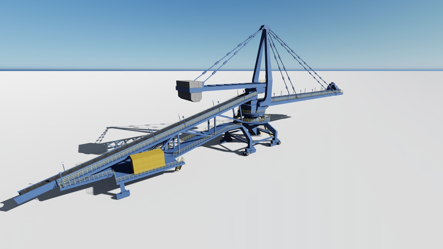 3d model stacker reclaimer