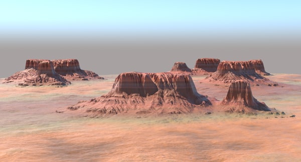 landscapes arizona mountain 3d max