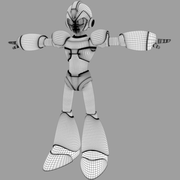 megaman rig 3d model