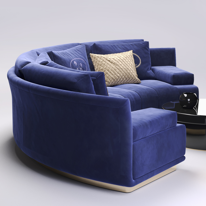 3d fendi artu sectional sofa