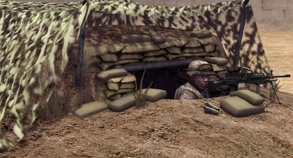 bunker foxhole 3d model