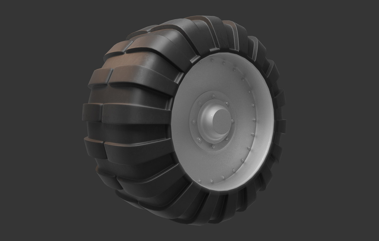 3d model of tank wheel