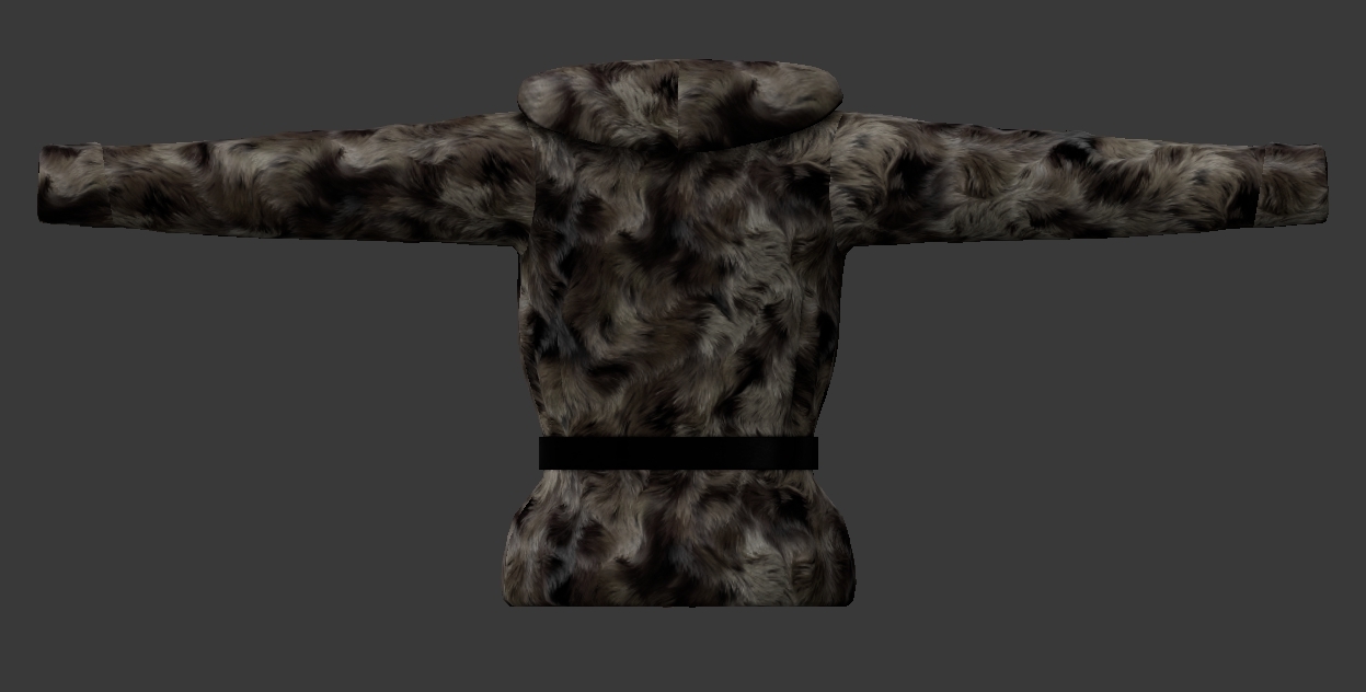 3d jacket fur model