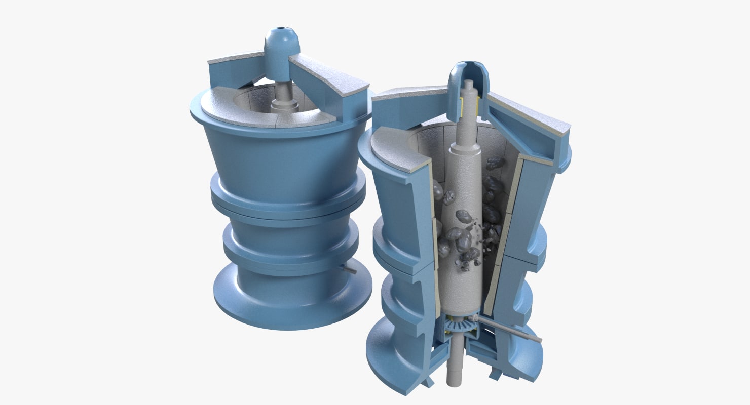 3d max gyratory crusher