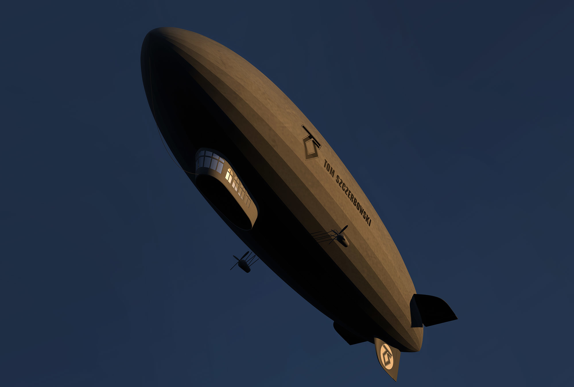 3d hindenburg blimp model