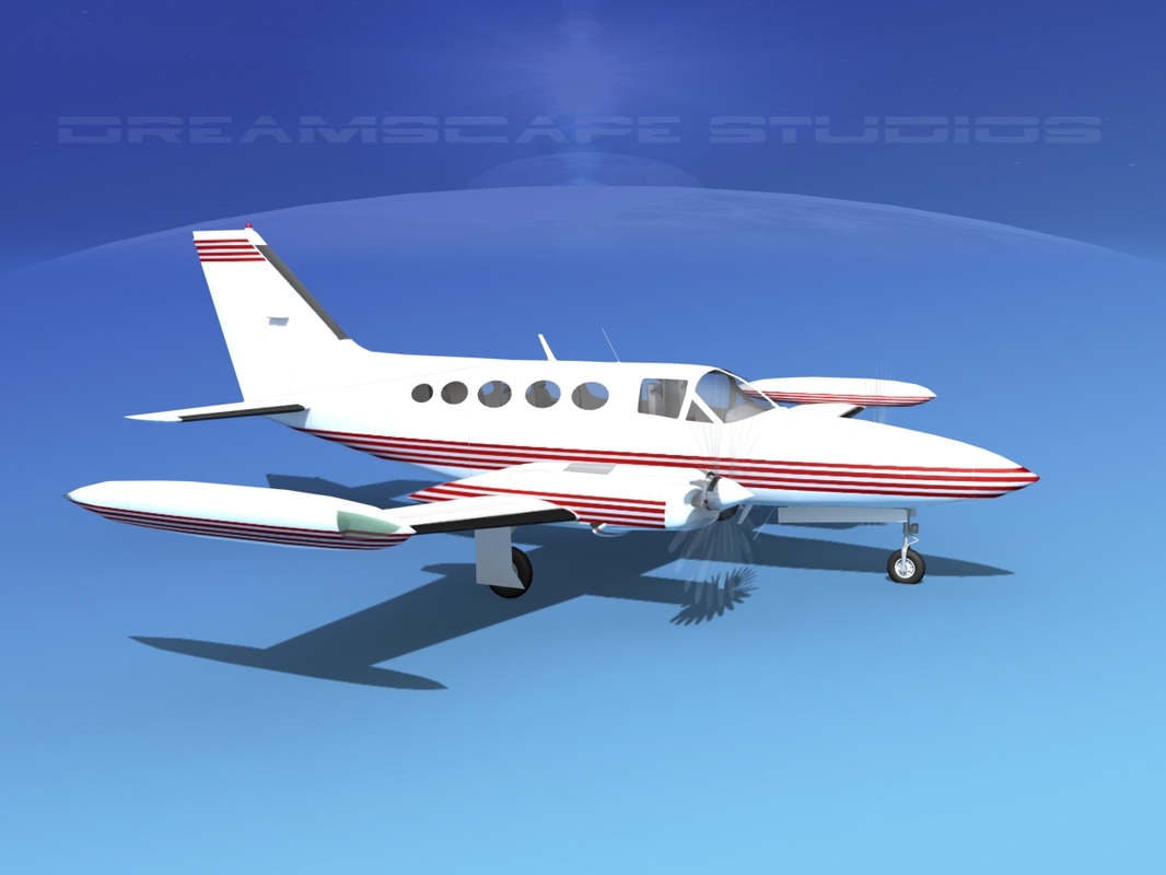 3d dxf cockpit cessna 414 chancellor