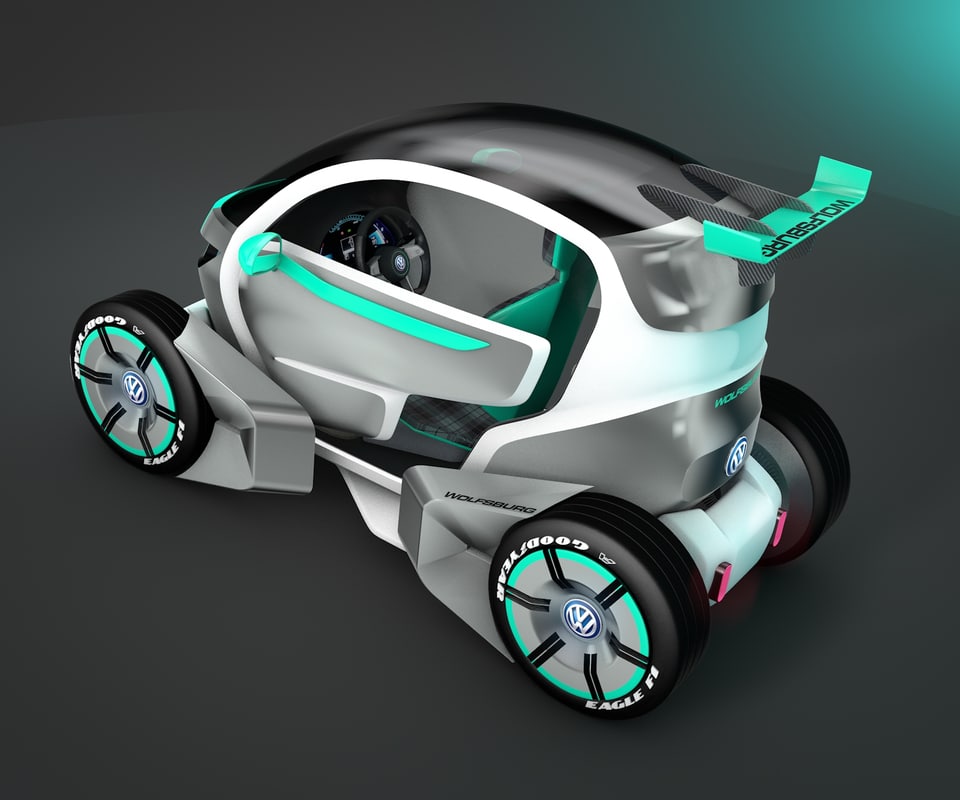 c4d electric car concept