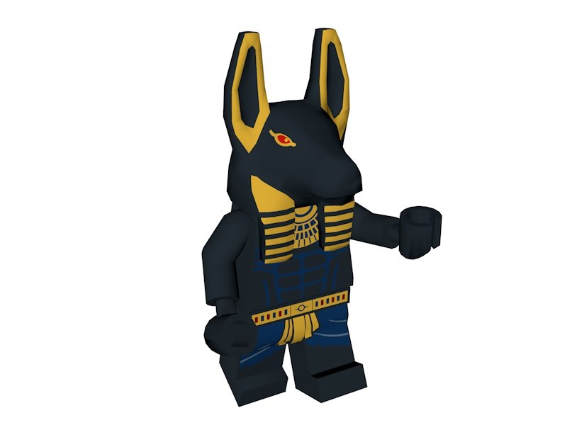3d lego anubis model