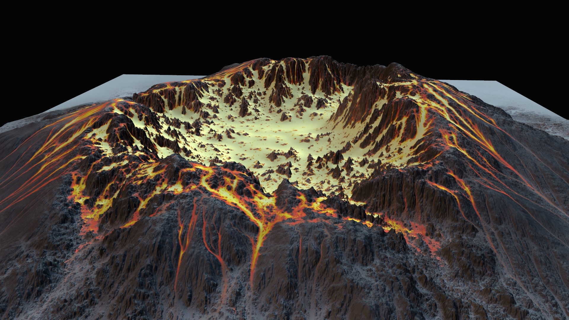 3d model volcano