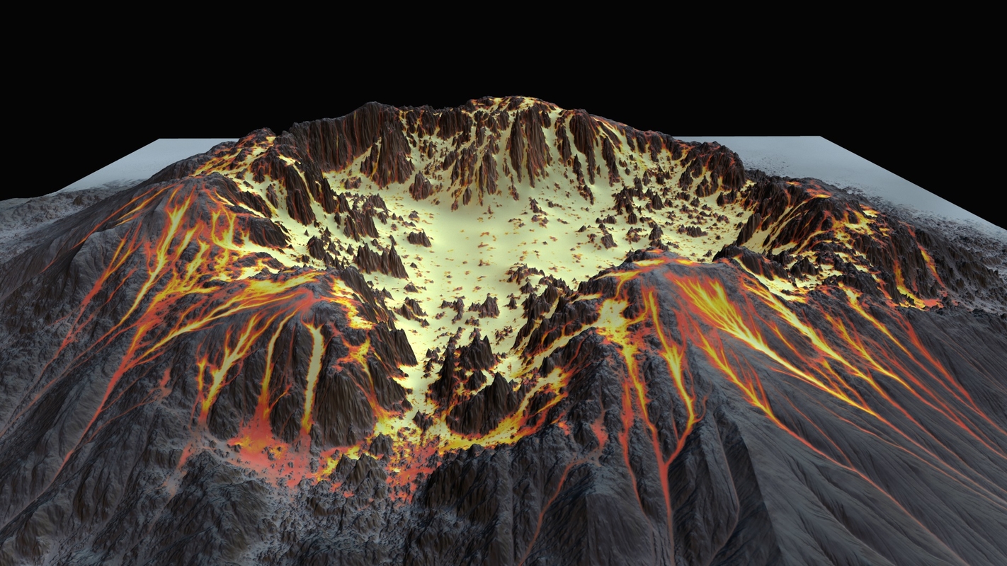 3d model volcano