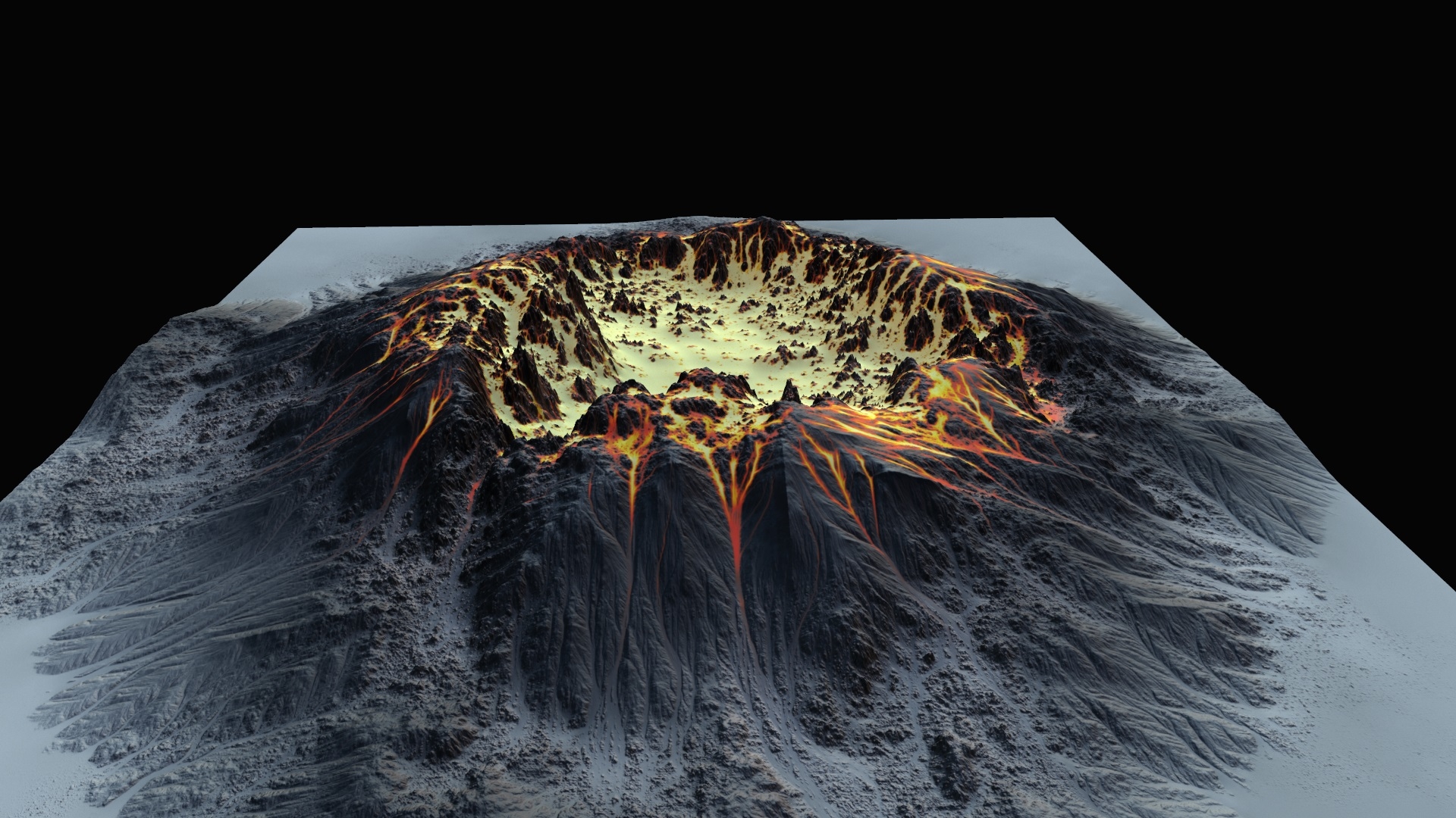 3d model volcano
