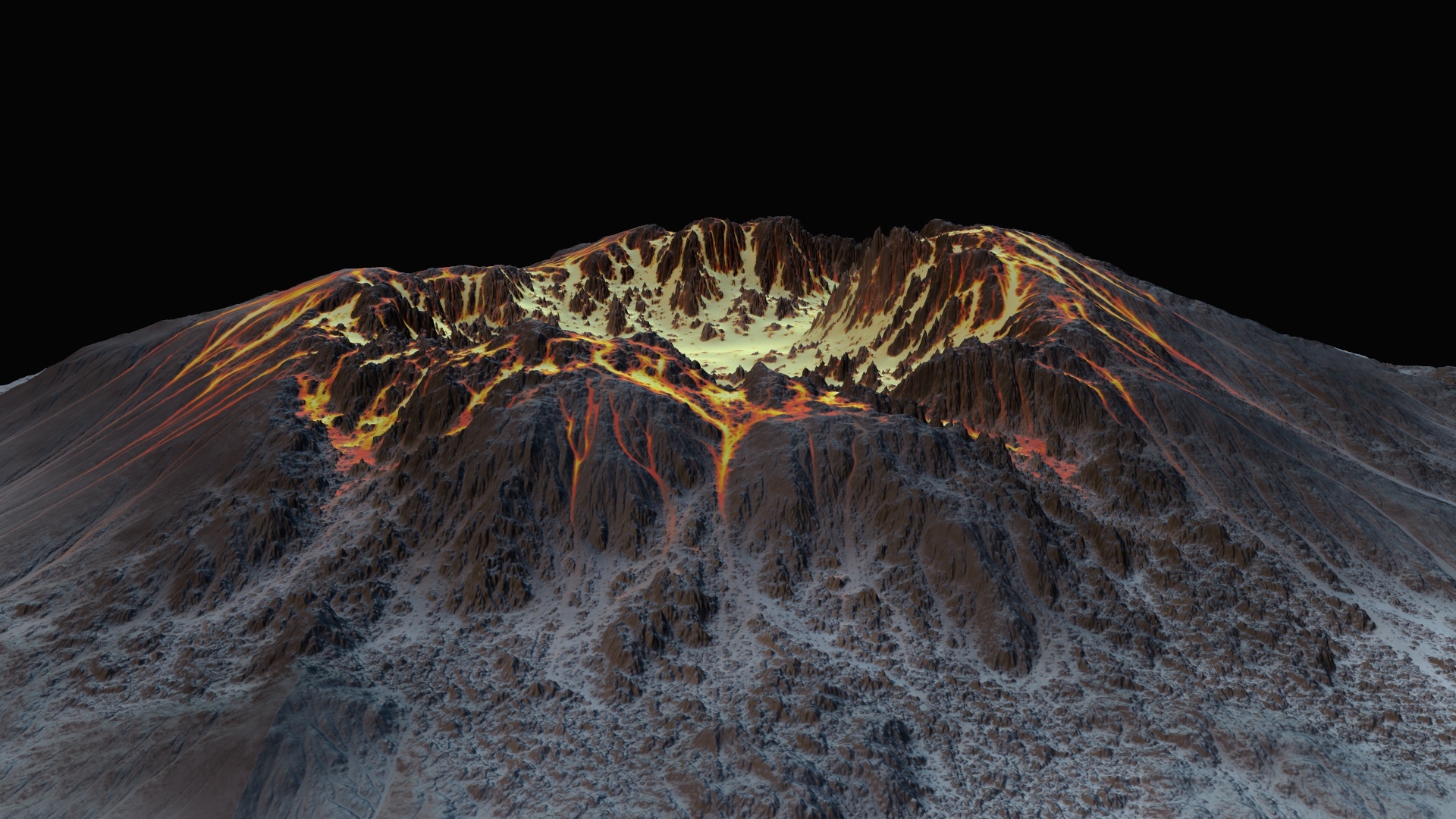 3d model volcano