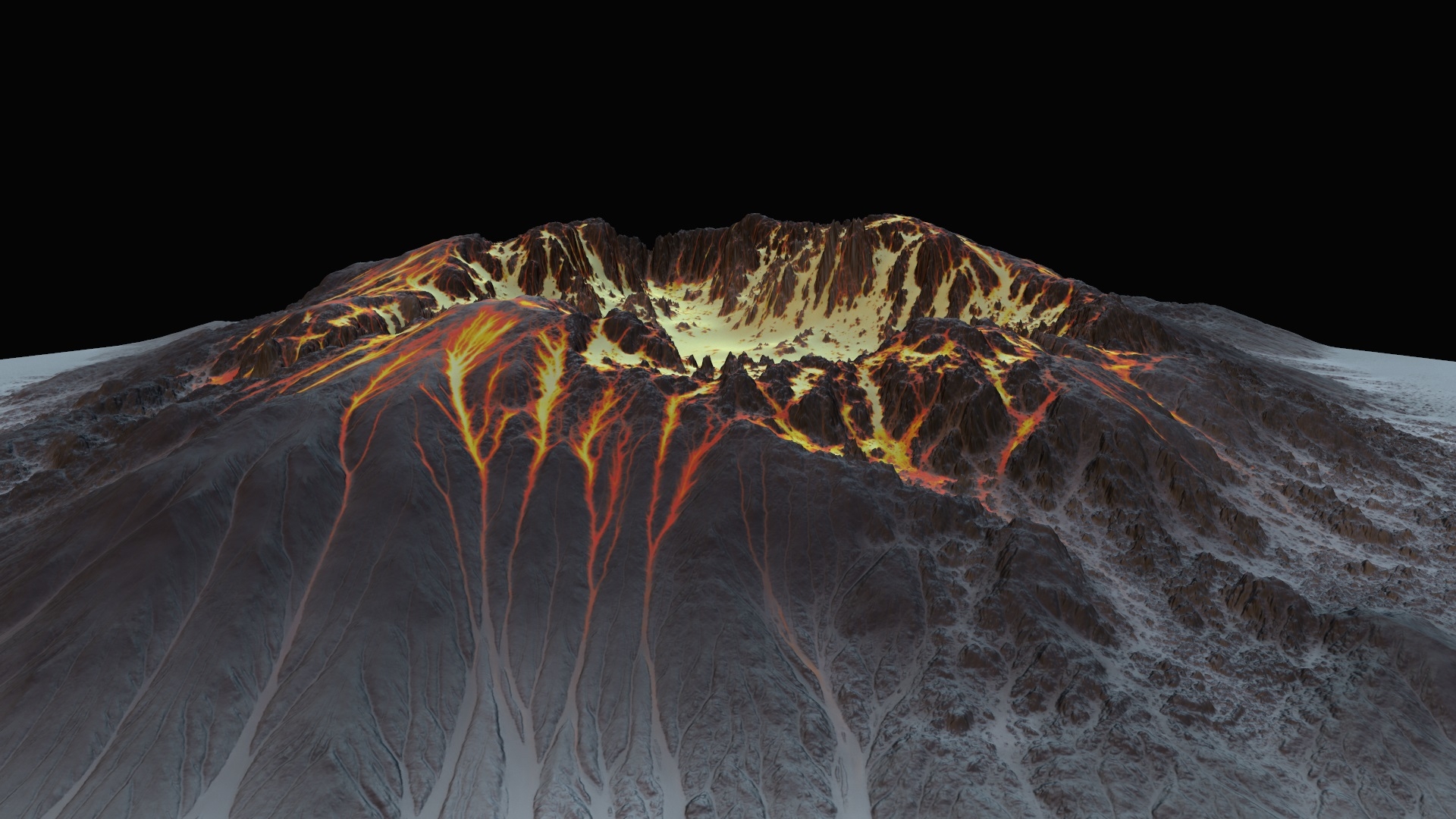 3d model volcano