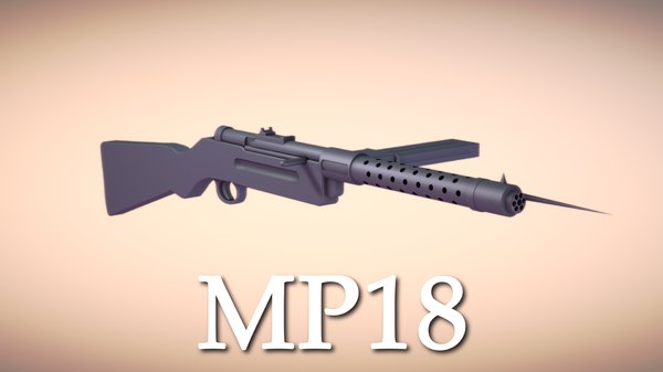mp18 weapon gun 3d model
