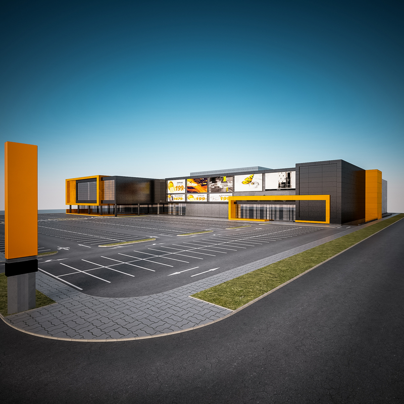 3d city european model