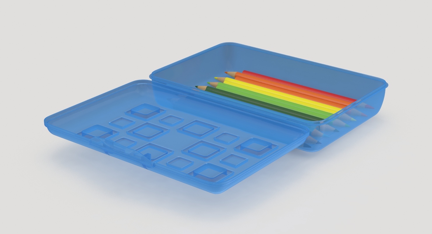 3d model of pencil box