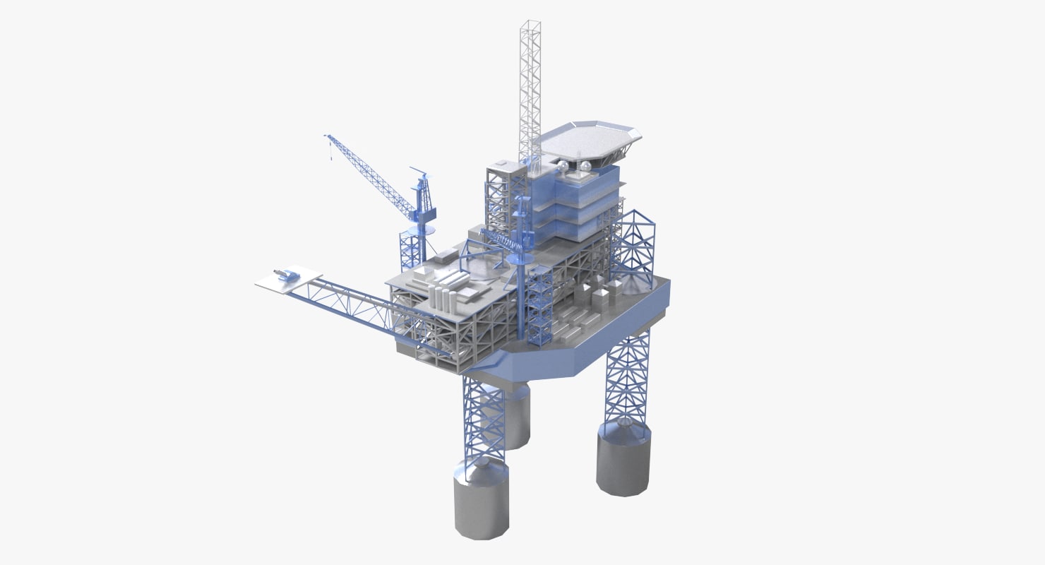offshore jackup rig 3d max