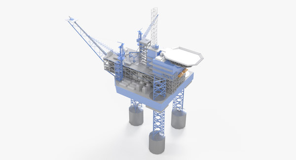 offshore jackup rig 3d max