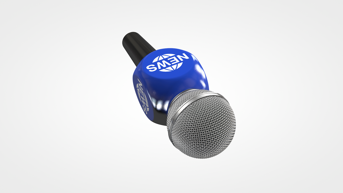 reporter microphone 3d model