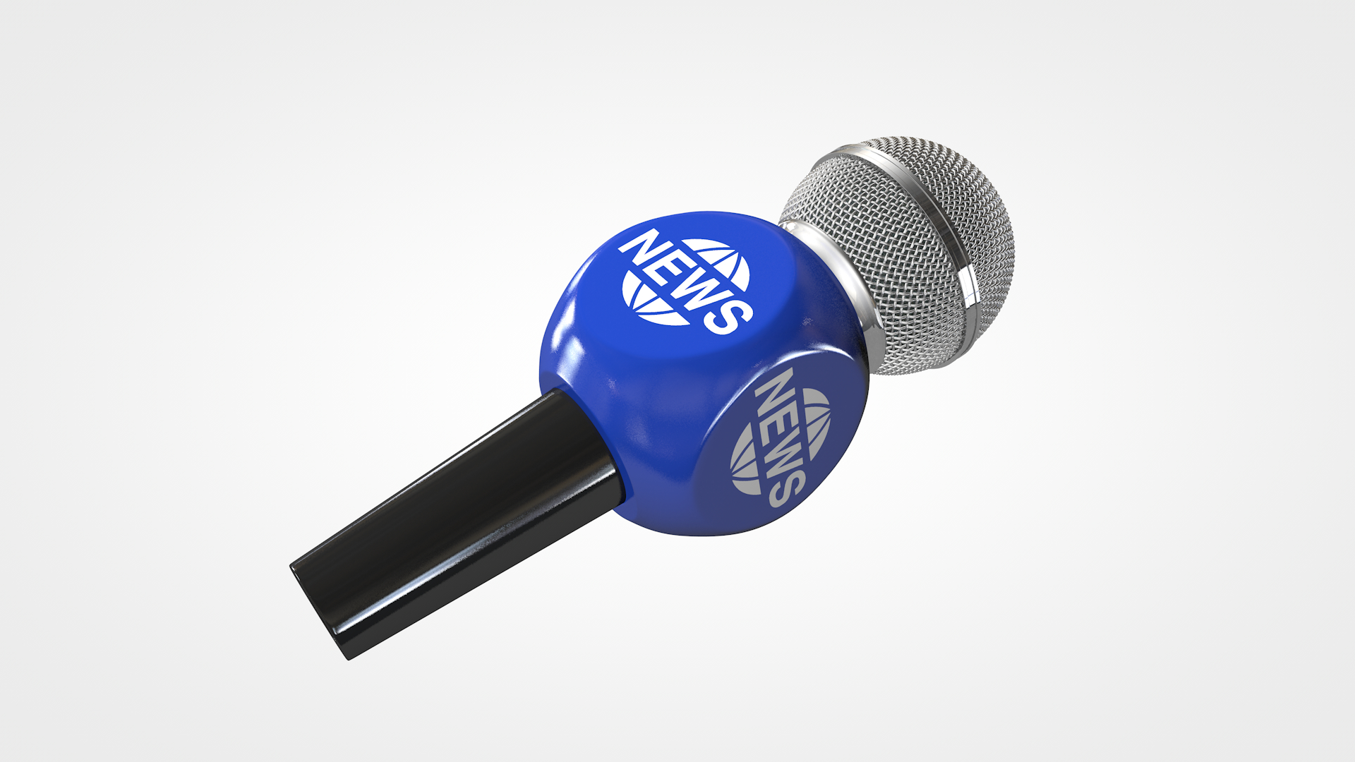 reporter microphone 3d model