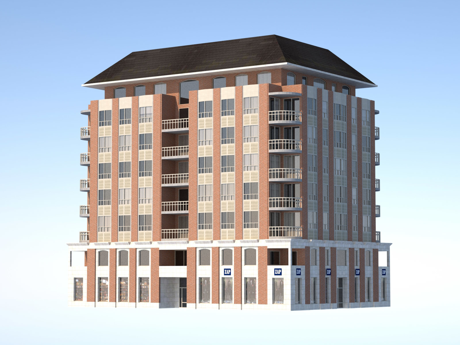 3d model residential buildings pack