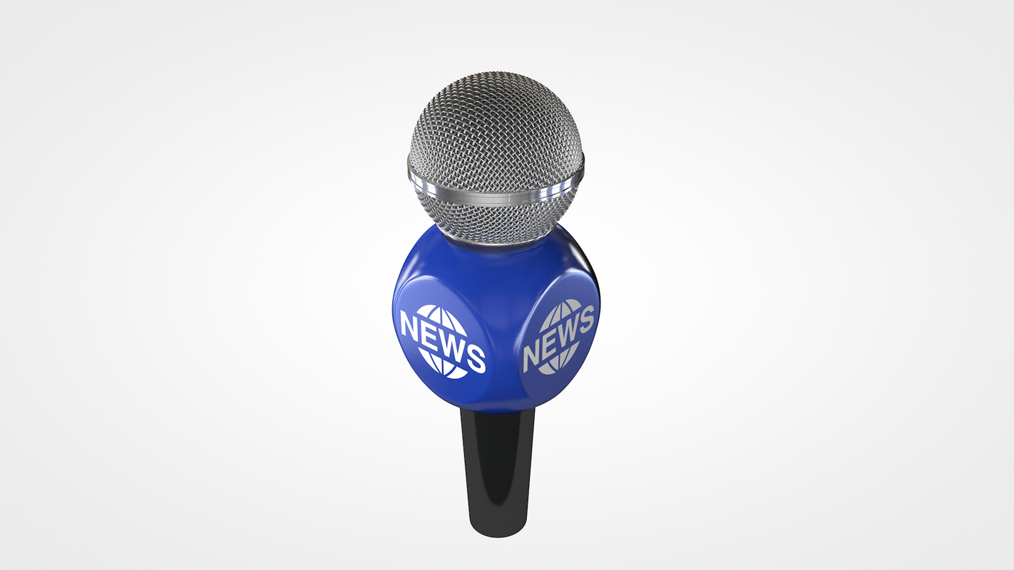 reporter microphone 3d model