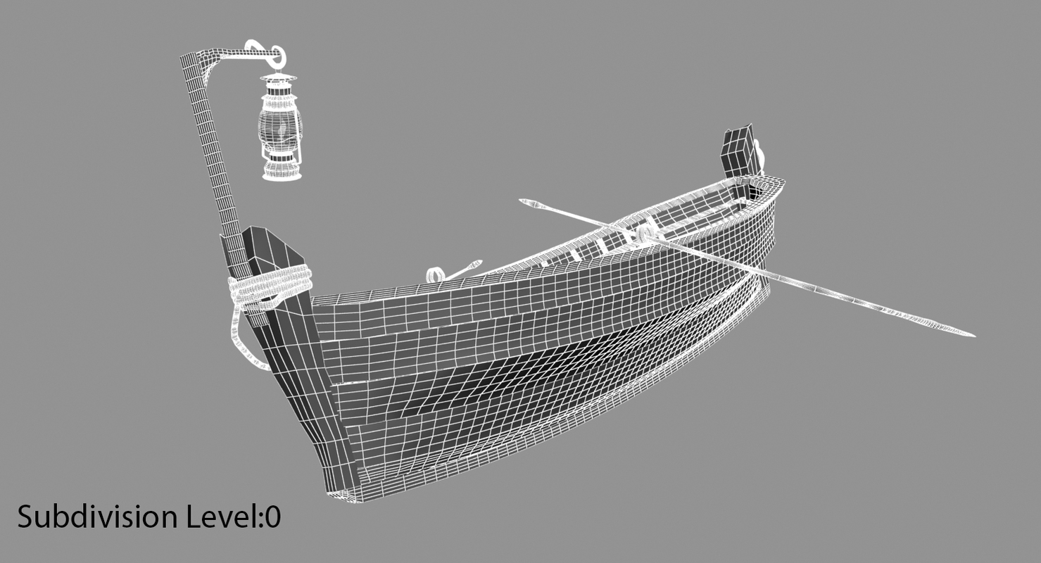 small boat 3d model