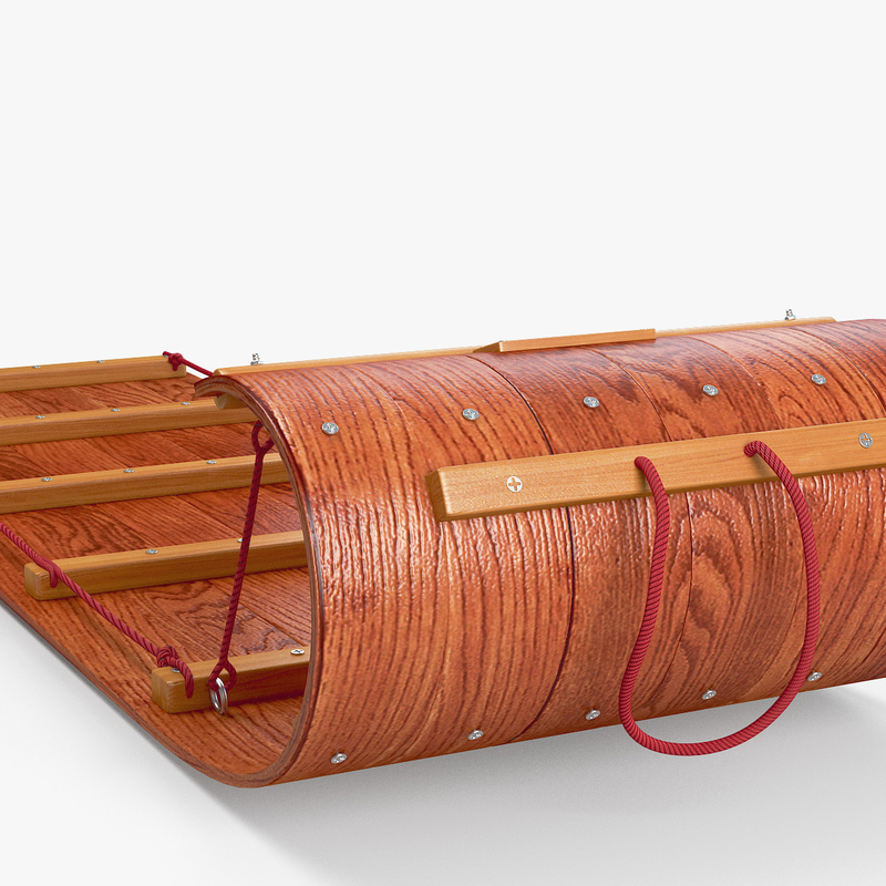 classic wood toboggan max