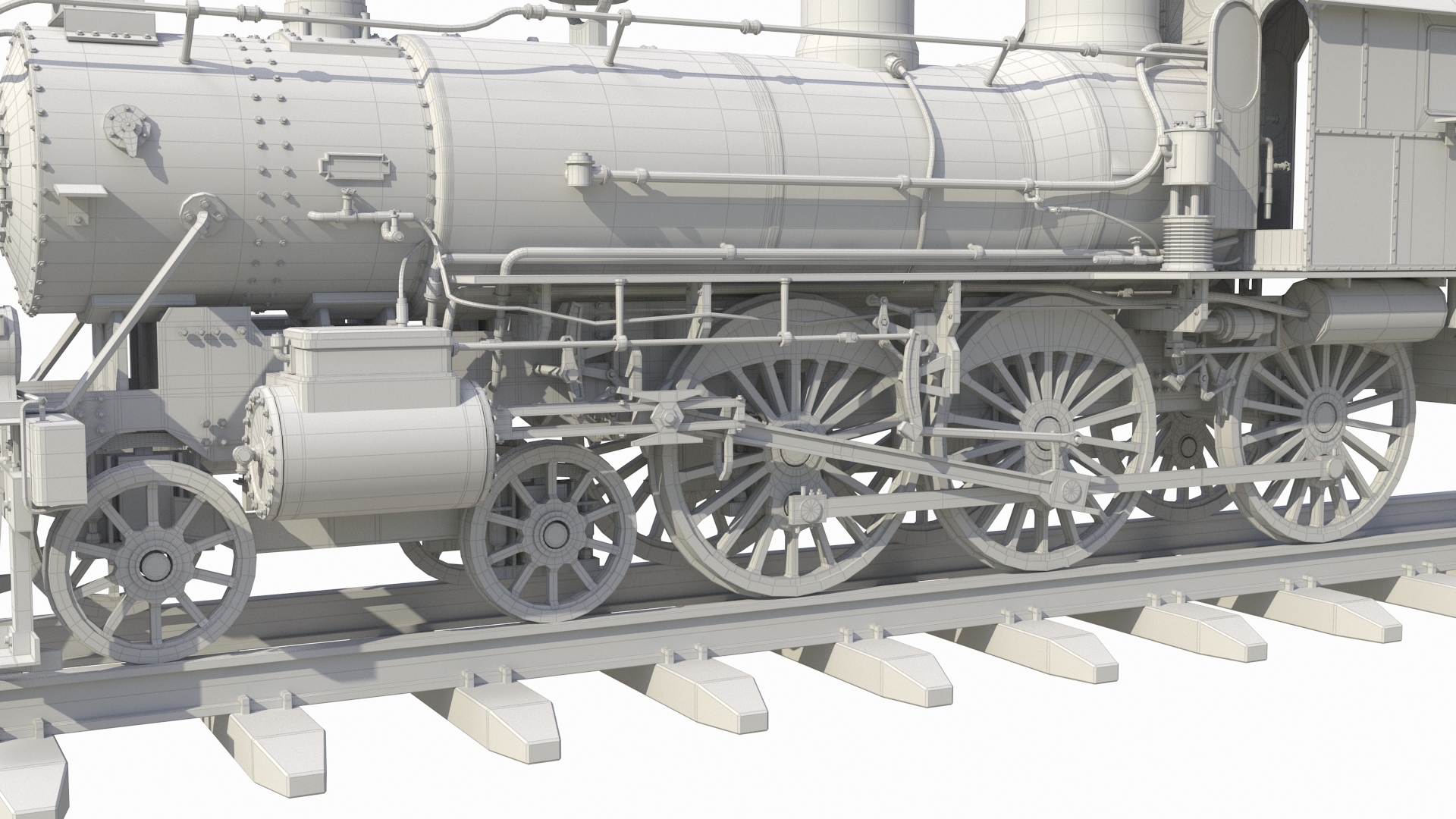 3d steam locomotive