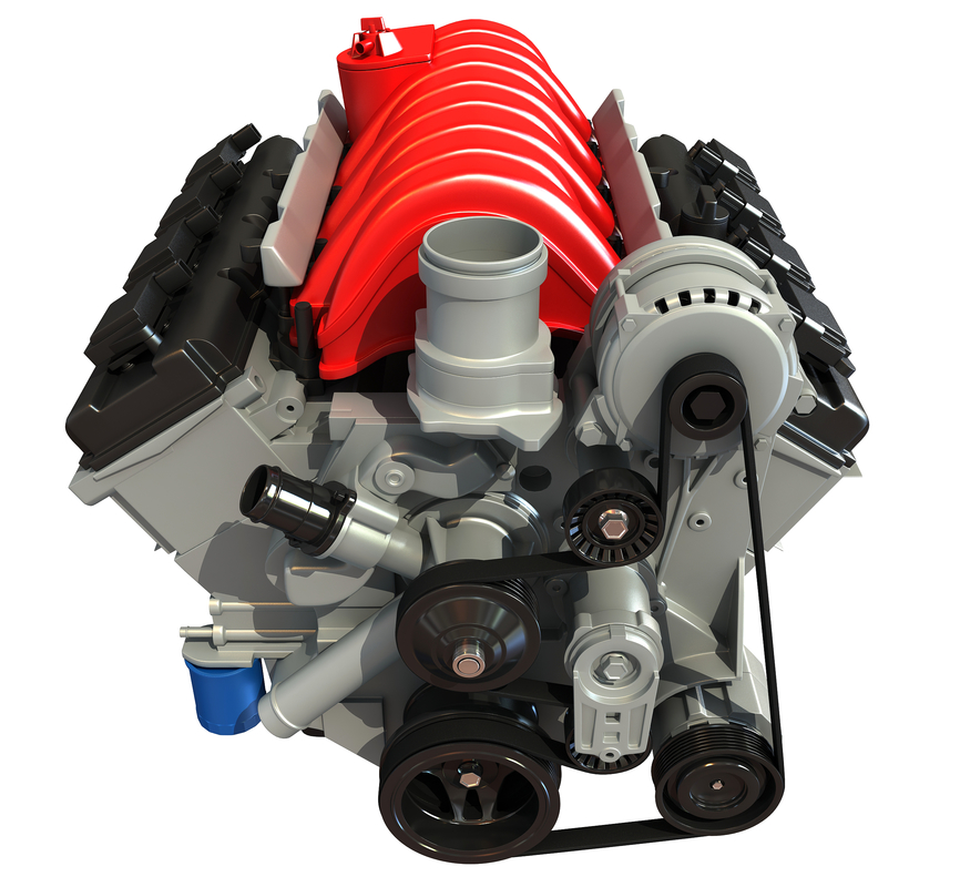 3d car engine model