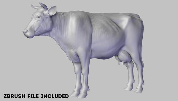 3d cow realistic model
