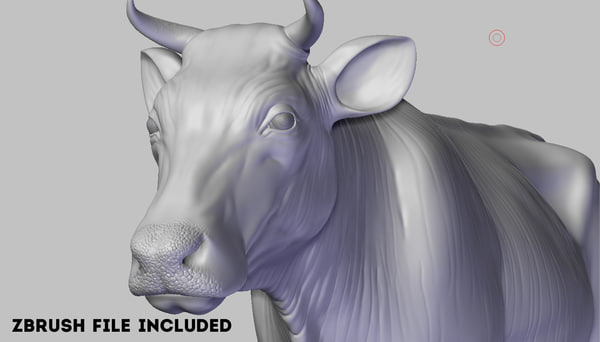 3d cow realistic model