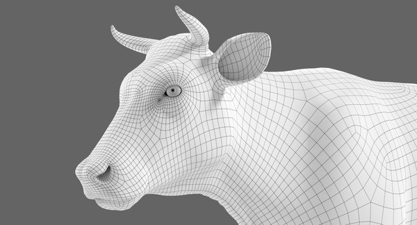 3d cow realistic model