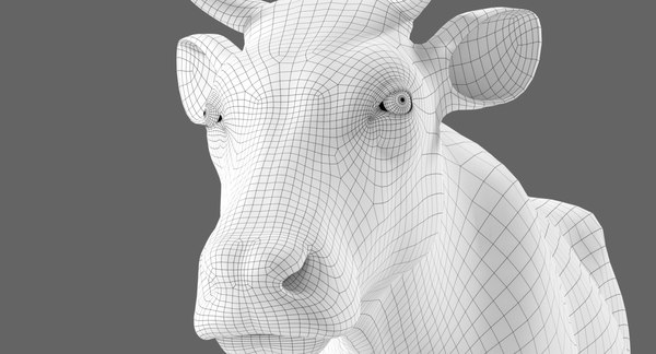 3d cow realistic model
